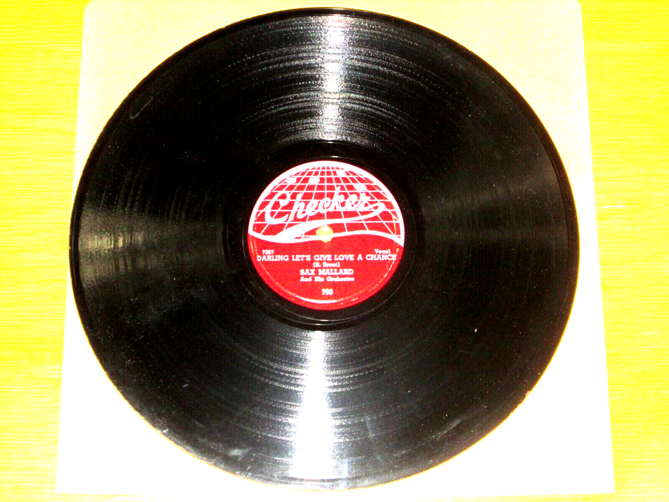 R&B 78 RPM - SAX MALLARD - CHECKER 750 - "SLOW CABOOSE" + "GIVE LOVE A ...