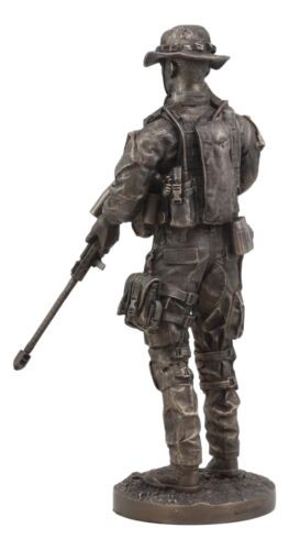 Large Modern Military Marine Sniper Soldier Statue 13"Tall Marksman ...