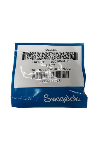 Swagelok 1/4" Male NPT, Hollow Hex Plug, SS-4-HP Stainless Steel | eBay