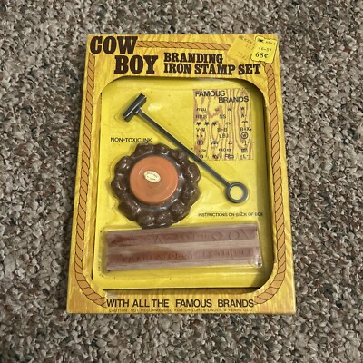 Cow Boy Branding Iron Stamp Set Toy S S Kresge Co Complete Vintage ...