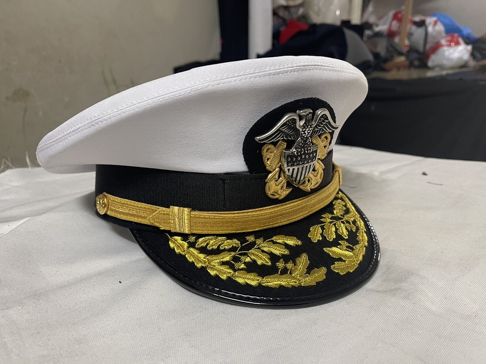 New WWll US Navy Officer Hat , US Navy Admiral Cap Repro 7 1/4 | eBay