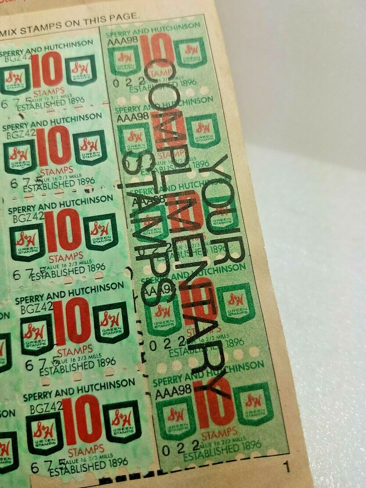 Super Rare (*50 FREE STAMPS" as marked on cover) S&H Green Stamps ...