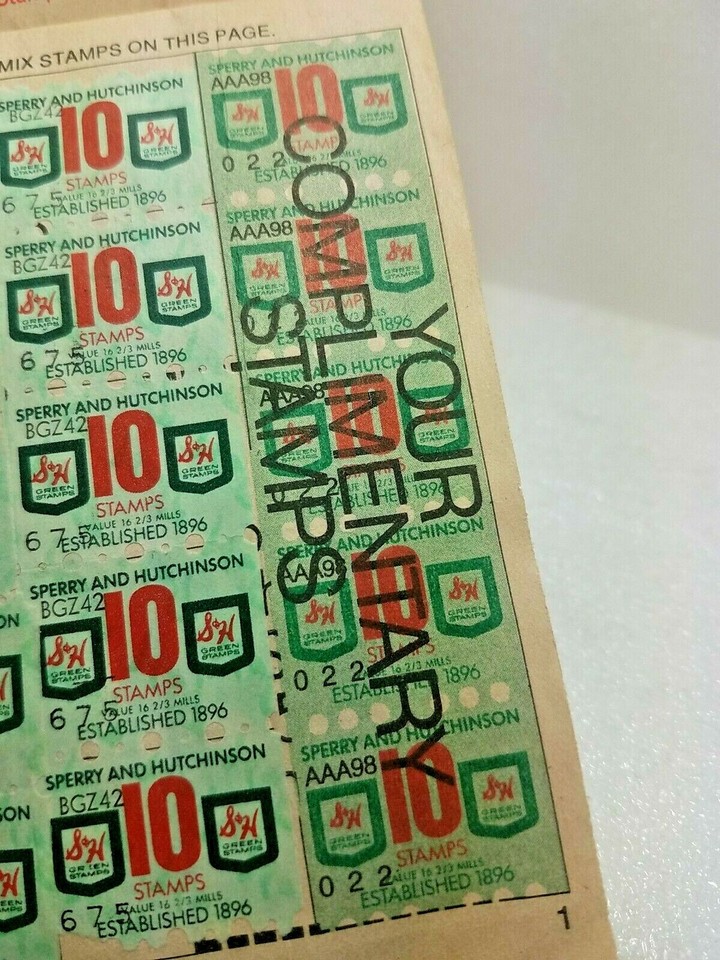 Super Rare (*50 FREE STAMPS" as marked on cover) S&H Green Stamps ...