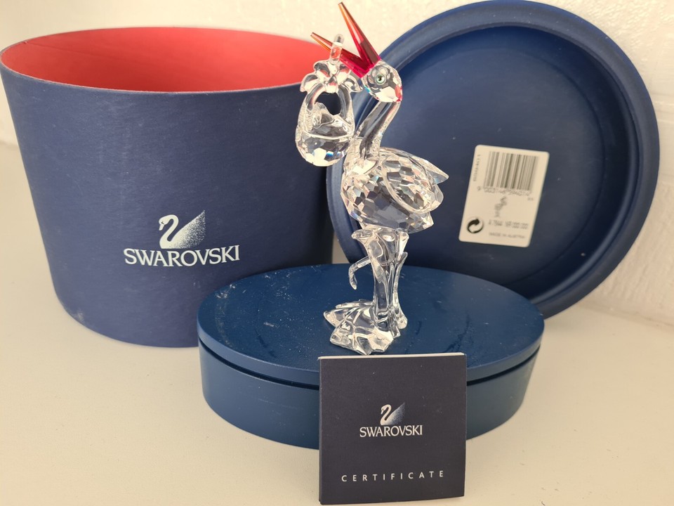 SWAROVSKI CRYSTAL 'STORK WITH BABY' BRAND NEW | eBay