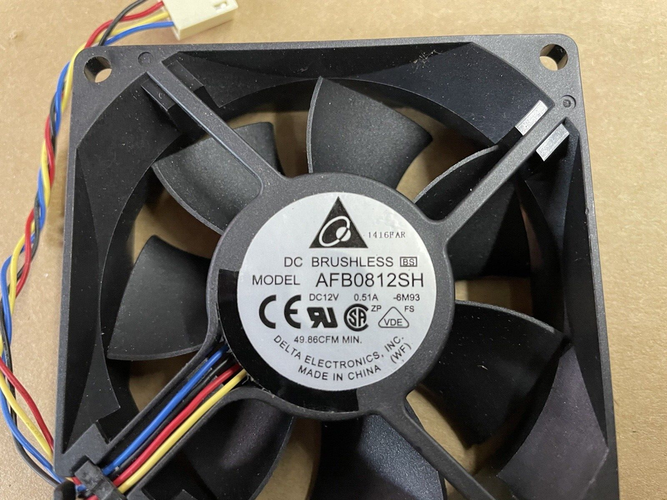 Delta Electronics AFB0812SH PWM Cooling Fan High Speed/Airflow 80x25mm ...