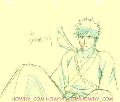BLEACH Hand Drawing Ichigo (cel drawing) Character Goods Tito Kubo ...