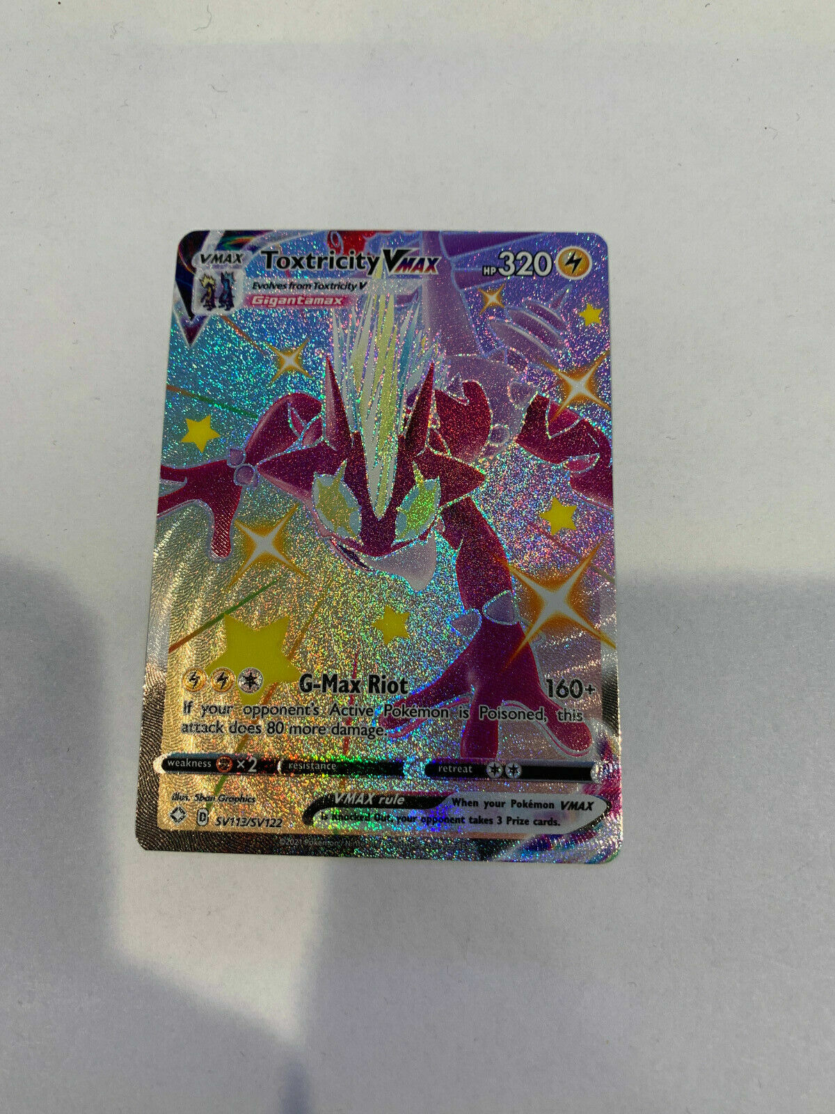 SHINY TOXTRICITY VMAX SV113/SV122 SHINING FATES POKEMON CARD | eBay