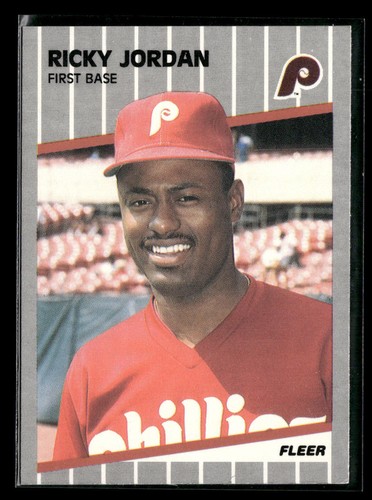 Ricky Jordan Philadelphia Phillies 1989 Fleer Baseball Card #575 Rookie ...