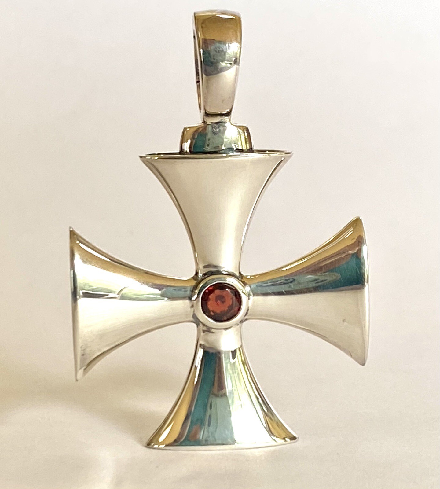 KC Studio Sterling Silver Maltese Cross Pendant Barry… - Gem