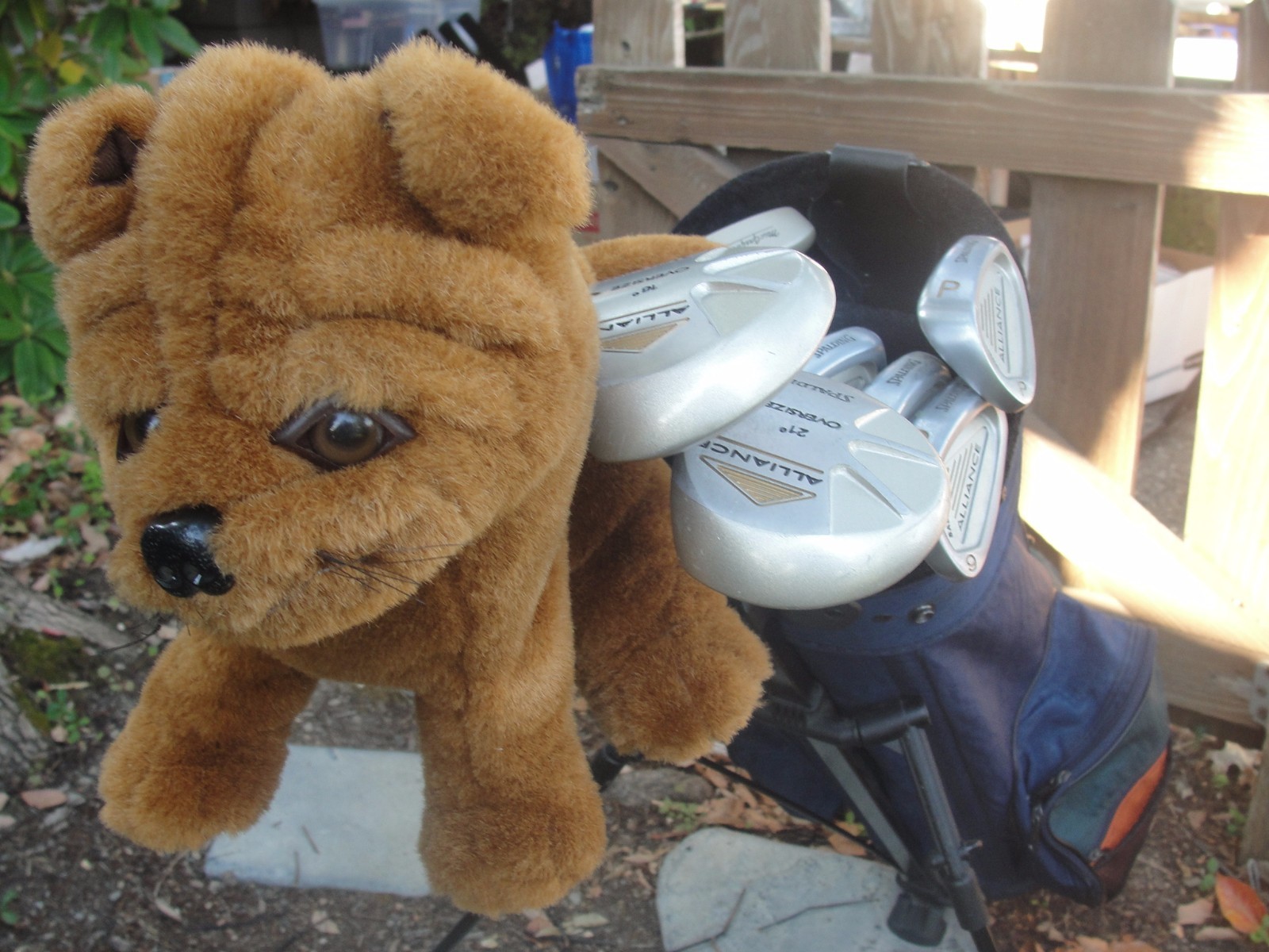 PUG dog brown GOLF HEAD COVER wood mid size driver animal pet cute ...