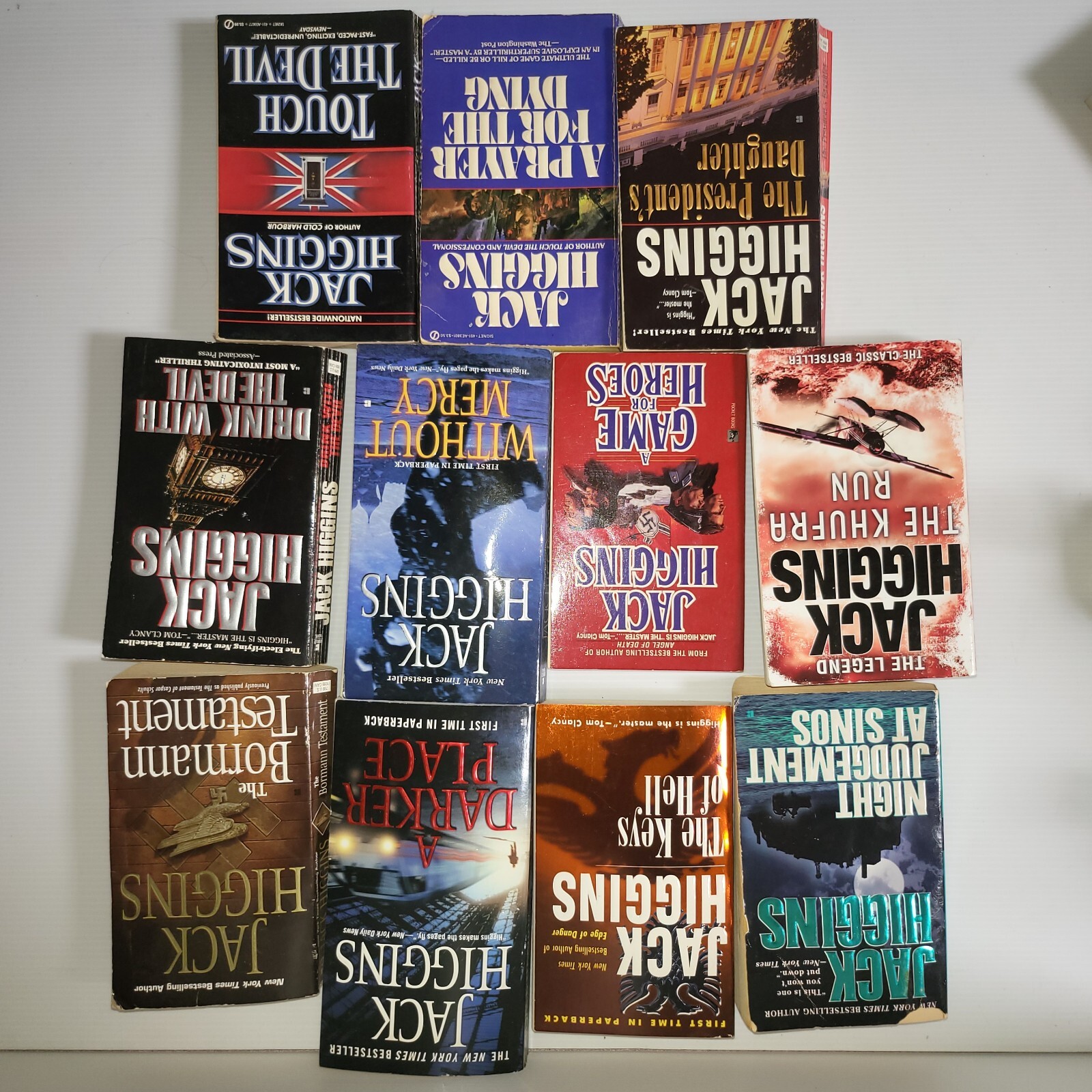 Jack Higgins Book Lot of 25 Vintage Action Spy War Paperback/Hardcover ...