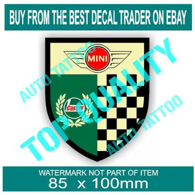 VINTAGE CASTROL MINI MOKE DECAL STICKER SUIT MOTOR CAR MOTORSPORT DECAL ...