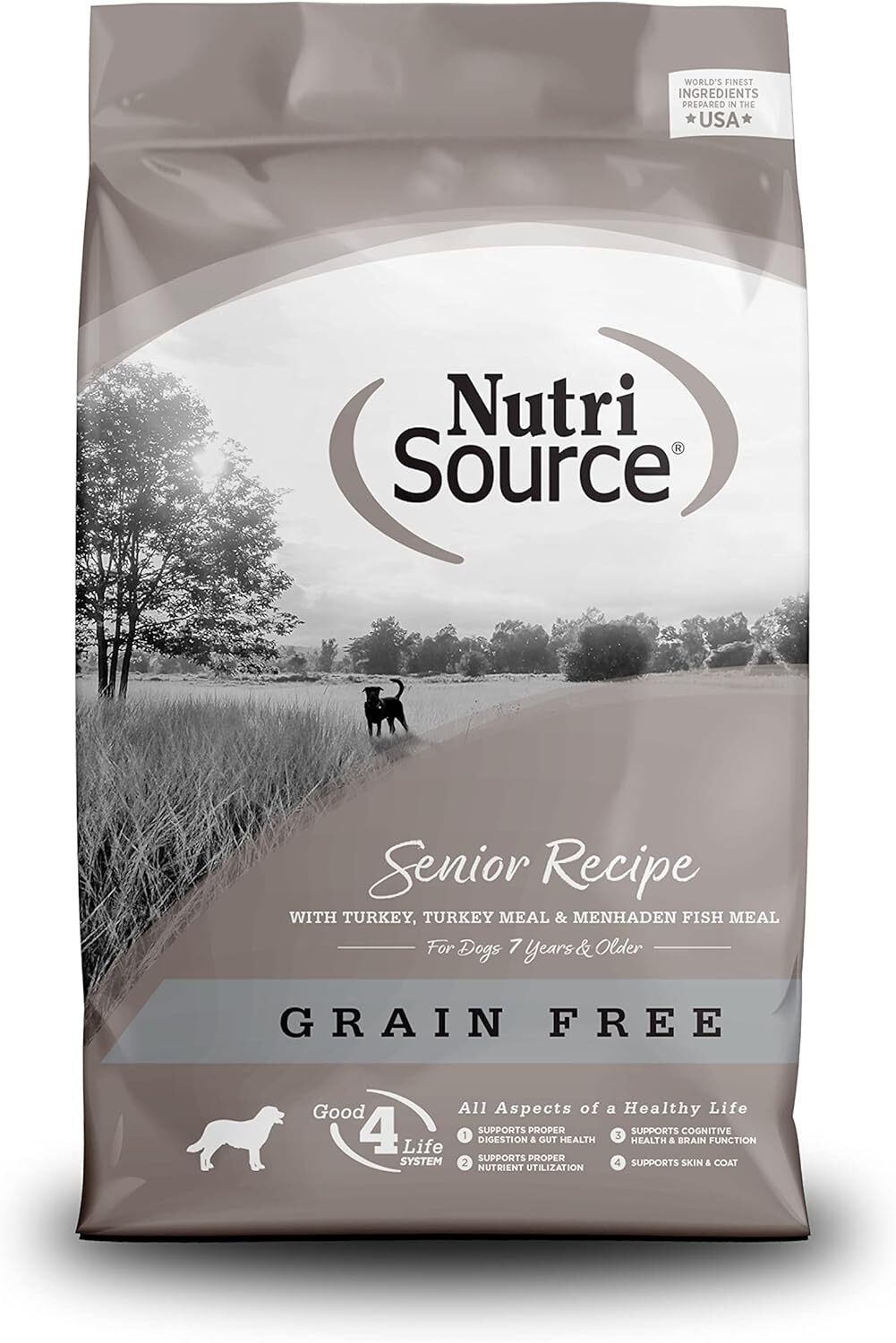 NutriSource Senior Recipe Turkey, Turkey Meal and Menhaden Grain Free Dry Dog | eBay