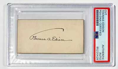 Gorgeous Thomas Edison Signed Autograph, GEM Mint. Full Name Signature ...