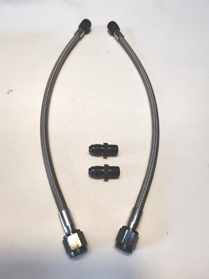 4AN 24" NITROUS STAINLESS HOSE 4AN To 3AN BLACK END With 4an 1/8 Npt ...