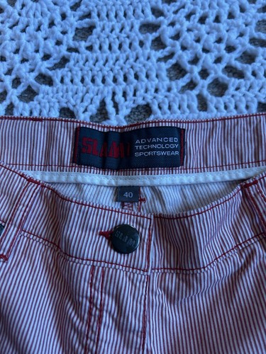 SLAM Advanced Technology Sportswear Eu 40 Italy Red White Striped Pants ...