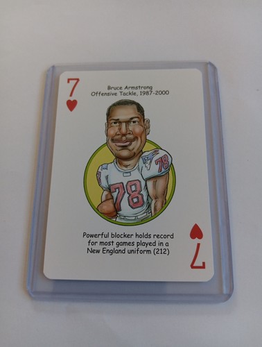 Bruce Armstrong Card New England Patriots Hero Decks Playing Card ...