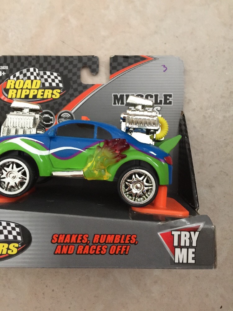 TOY STATE ROAD RIPPERS MUSCLE RODS "BLUE GREEN AND SILVER" 5" | eBay