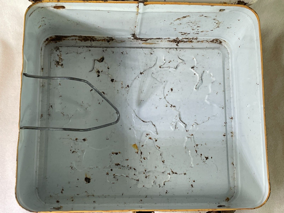 Vintage 1950s Disney Snow White Metal Lunchbox + Soft Rubber Seven ...