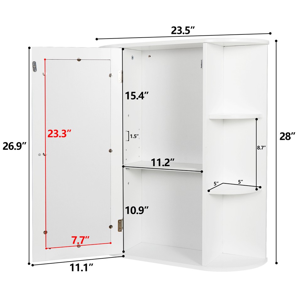 Bathroom Cabinet Wall Mount/Freestanding Medicine Cabinet for Bathroom ...