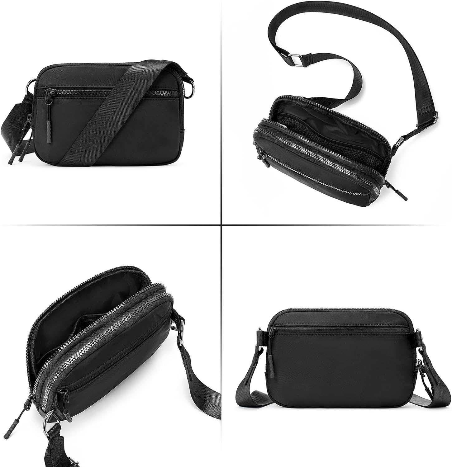 Women'S Small Nylon Crossbody Bag Adjustable Strap, Mini Purse ...