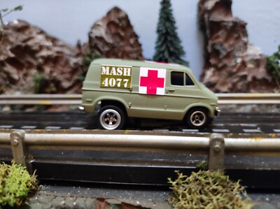CUSTOM HO AFX HO SLOT CAR BODY- MASH 4077 AFX VAN | eBay
