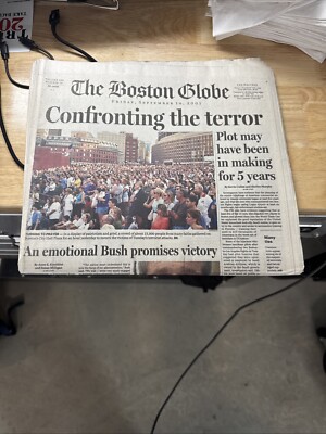 Boston Globe Sep 14 2001 Full Newspaper Confronting the Terror 9/11 | eBay