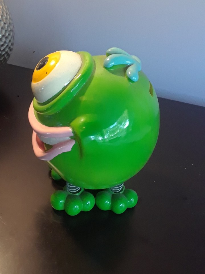 Monsters Inc Bank Disney University Mike Wazowski Coin Piggy Money w ...