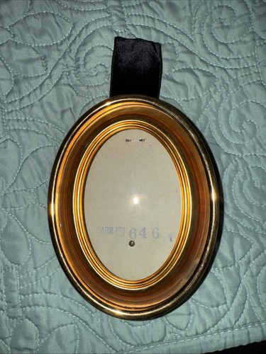 VTG CARR SOLID BRASS BUBBLE Oval Concave PHOTO FRAME 3X4 | eBay