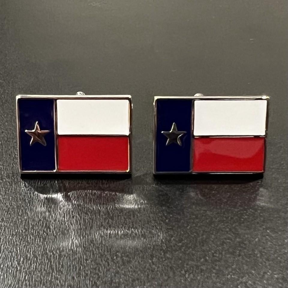 Texas State Flag Cufflinks Three Color Lone Star State Map Cufflinks | eBay