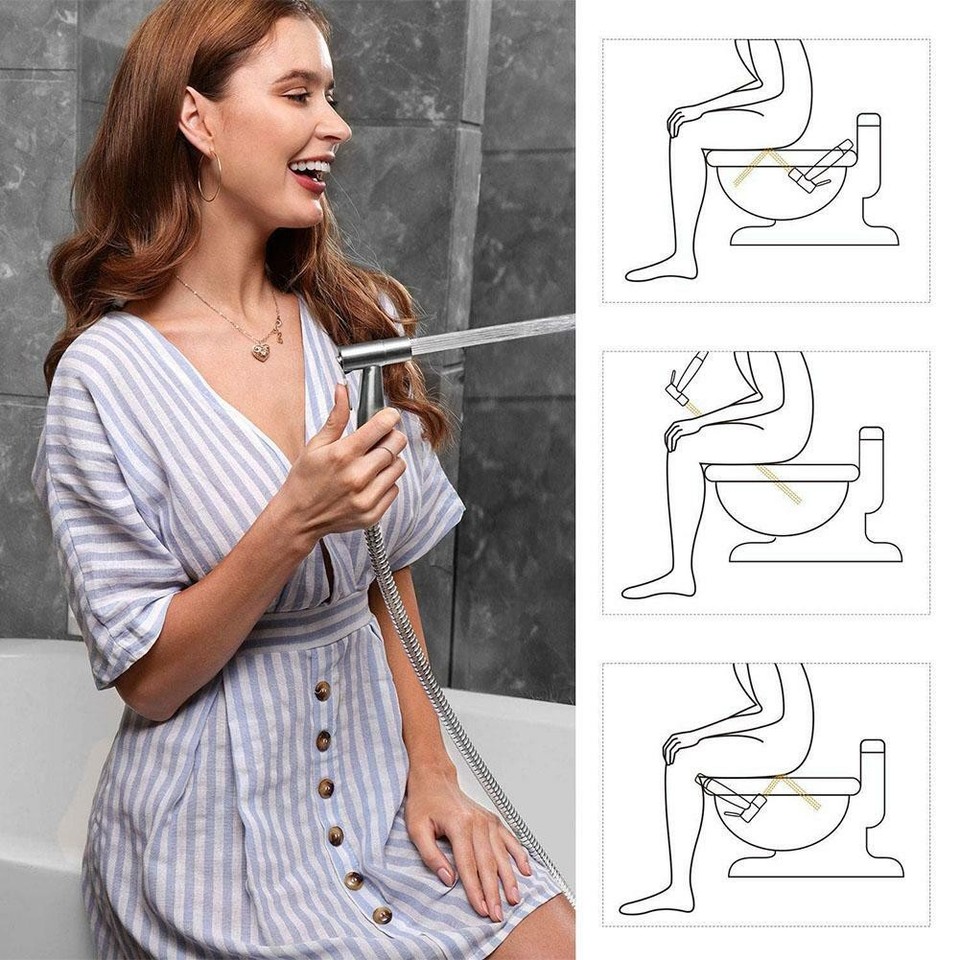 Luxury Handheld Bidet Toilet Jet Spray Muslim Hygienic Shattaf Douche ...