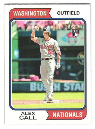 2023 Topps Heritage #354 Alex Call RC Rookie Card Washington Nationals ...