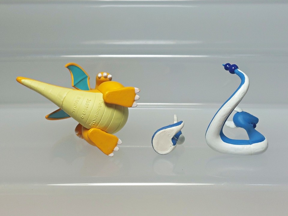 Dragonite Dragonair Dratini Pokemon Figure Set Bandai Tomy H02 0.6-1 ...