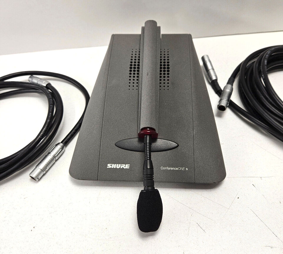 SHURE ConferenceONE Delegate Console C1-Ds Microphone and Cables | eBay