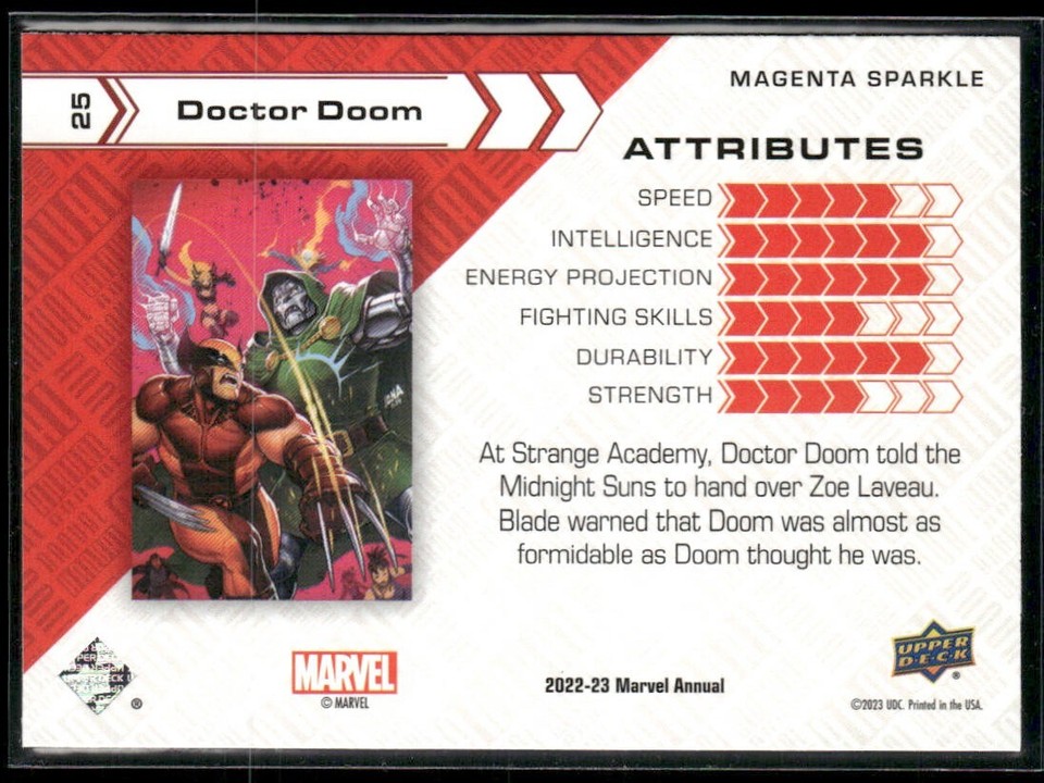 2022-23 Upper Deck Marvel Annual Magenta Sparkle #25 - Doctor Doom | eBay