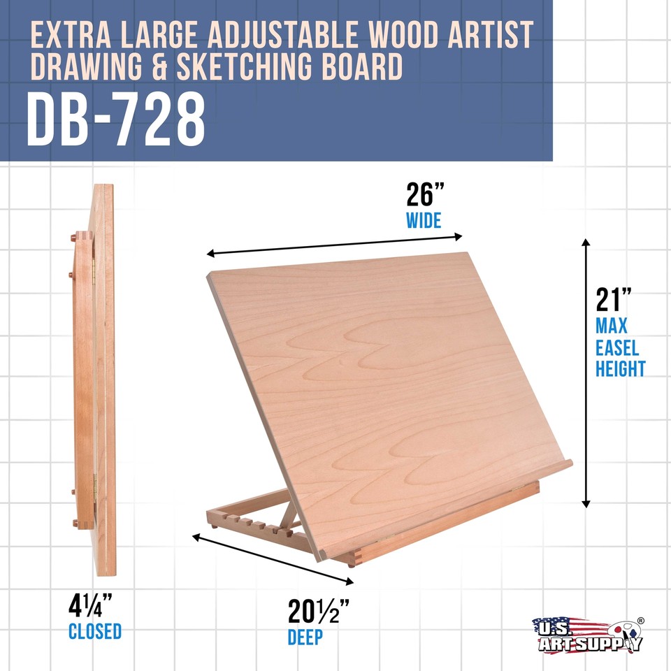 Extra Large Adjustable Wood Artist Drawing & Sketching Board | eBay