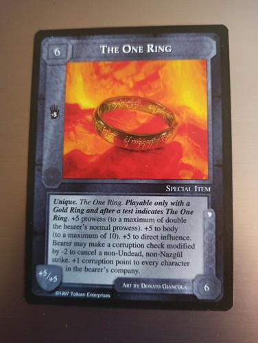 Meccg-Middle Earth ccg. Lidless Eye The One Ring Mint/near mint 1997 | eBay