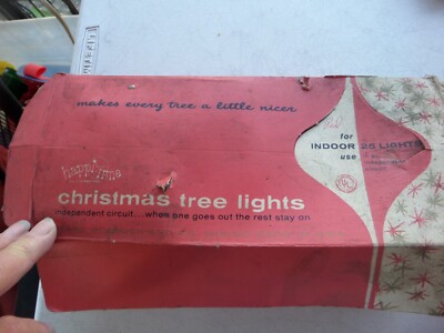 Vintage Happy Time Sears Roebuck 25 Christmas Lights Original Box.N0.2 ...