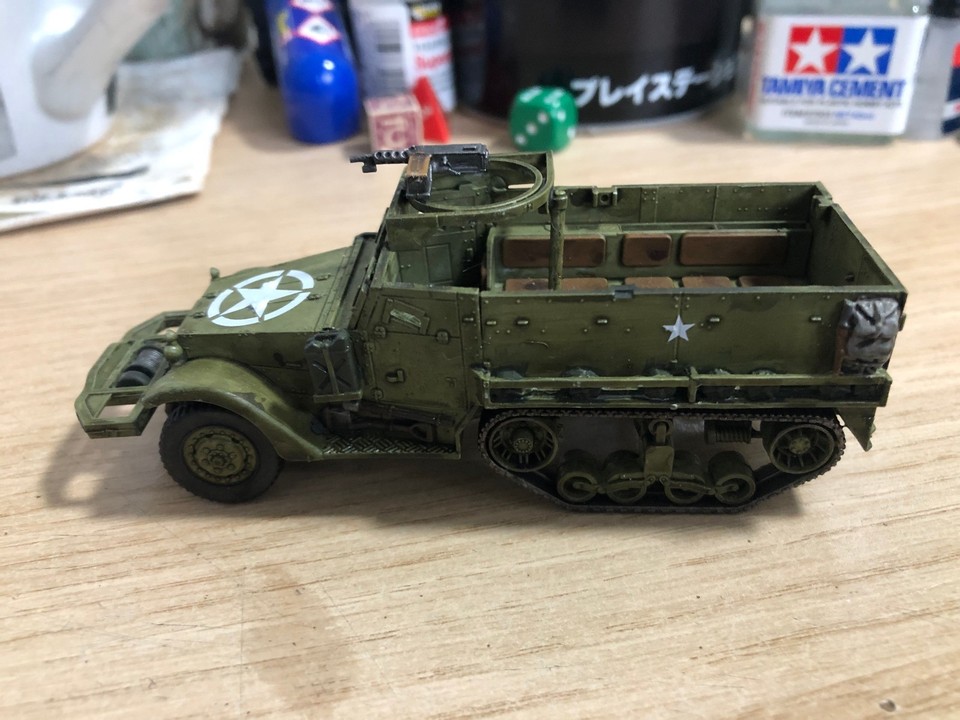 Bolt Action US M3 halftrack 1/56th scale Painted chains of Command ...
