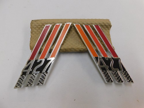 NOS OEM Ford 1967 Galaxie 500 + Fairlane 427ci Fender Emblems Ornaments ...