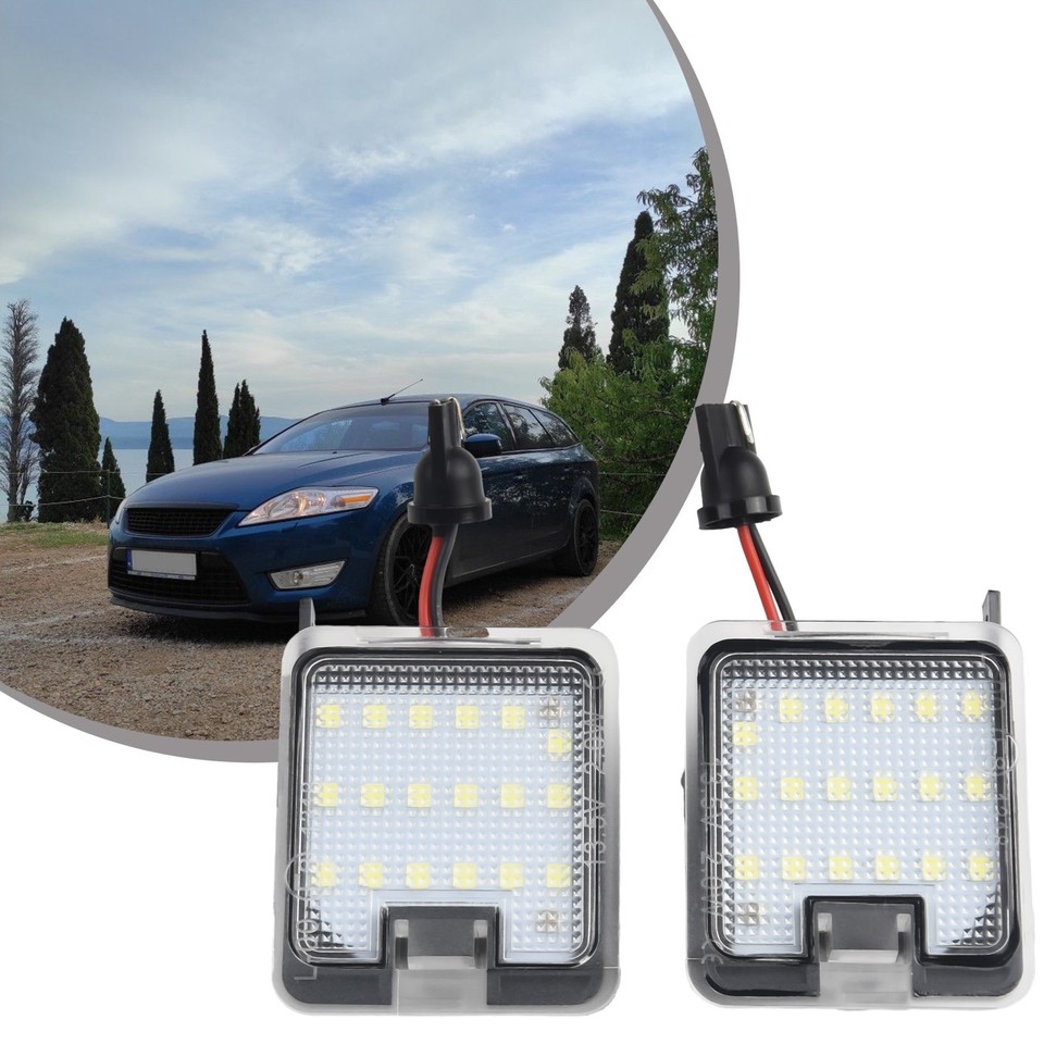 Side Mirror Lights Accessories Bright White Direct Replacement Plastic ...