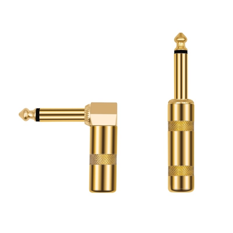 Pack of 2pcs 1/4inch Solder Plugs Mono Plugs Connectors for Guitar Bass ...