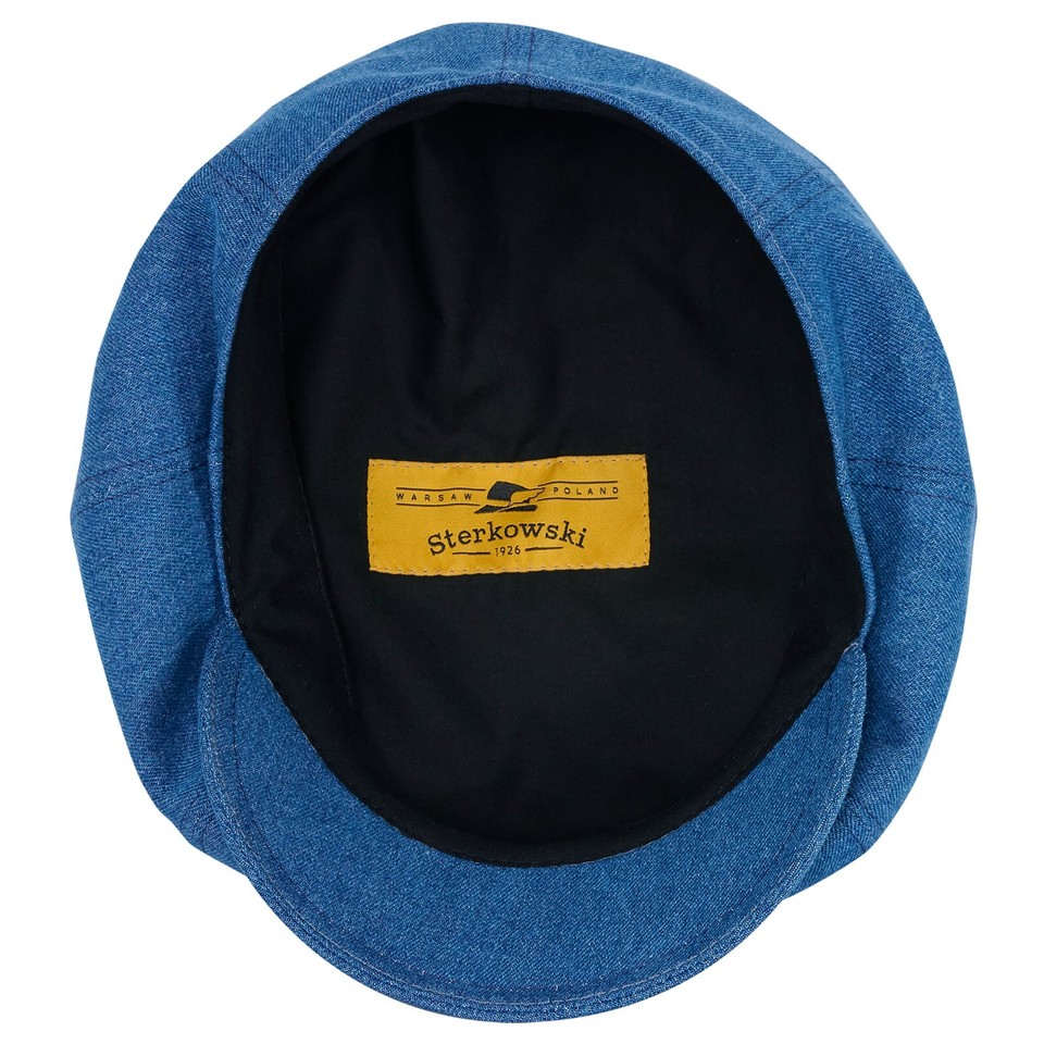 Sterkowski VIGO Denim Newsboy Classic Cap Summer Elegant Vintage Blue ...