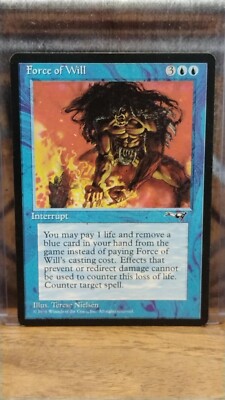 FORCE OF WILL Interrupt MTG Magic The Gathering Alliances 1996 Trading ...