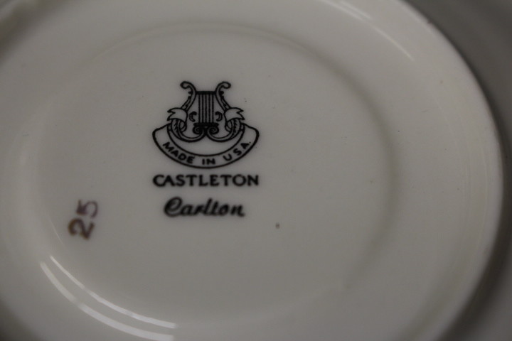 16pc Vintage Castleton CARLTON Gold Leaf Pattern Demitasse Cup & Saucer ...