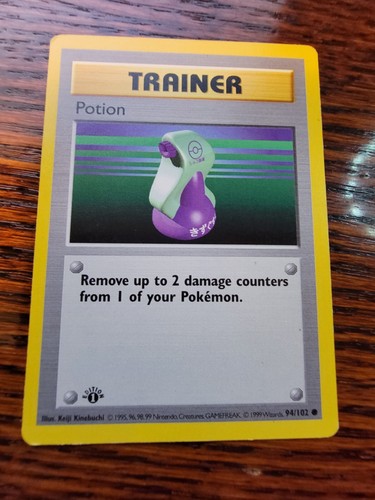 Pokemon Base Set TRAINER POTION 94/102 Shadowless 1st Edition | eBay
