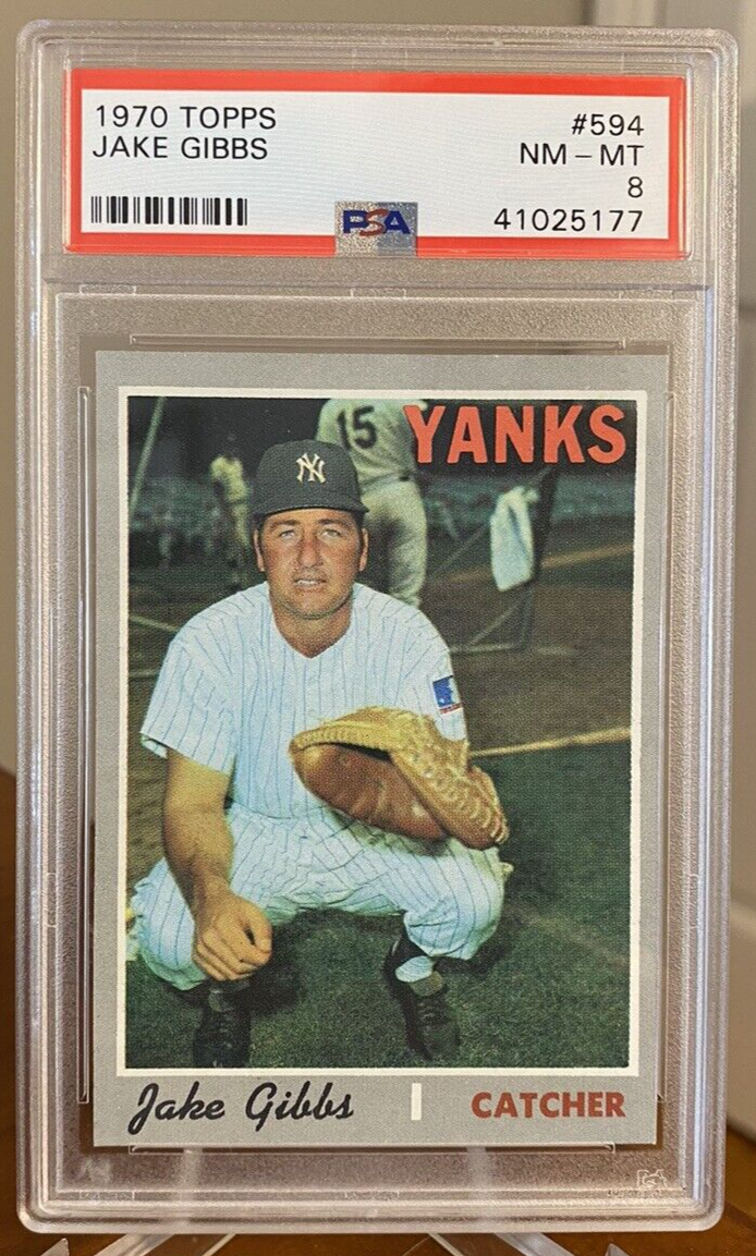 1970 Topps #594 - Jake Gibbs - New York Yankees - PSA 8 | eBay