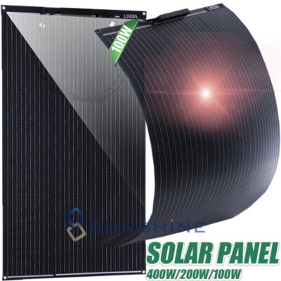 400W Mono Solar Panel 24V Power Charging Home Boat PV RV Car Off-Grid ...