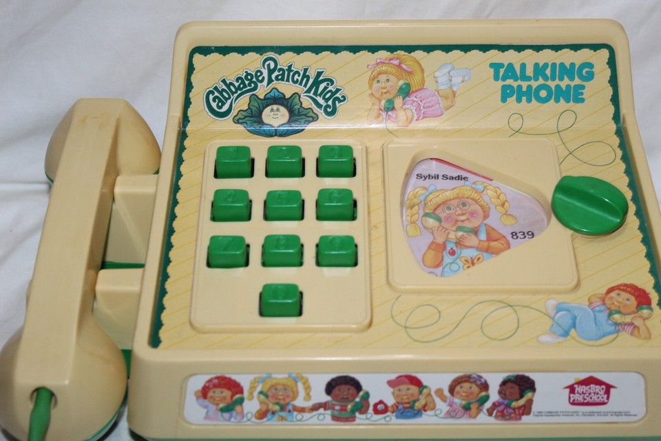 Cabbage Patch Kids Talking Phone Hasbro Preschool Green Toy Telephone ...