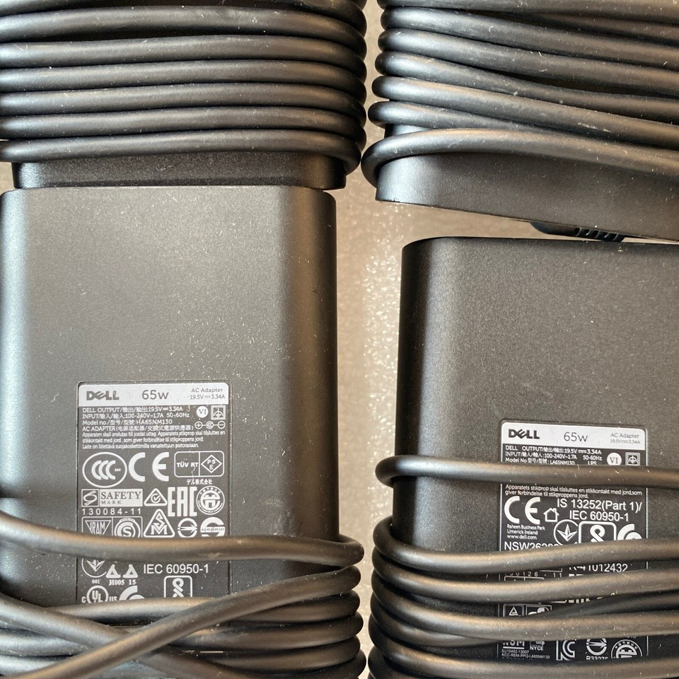 Lot of 10X Genuine Dell 65W 19.5V 3.34A Adapter Charger Big Pin With ...
